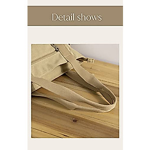 Meyooha Tote Bag Large-Capacity Canvas Bag Women'S Shoulder Retro Casual Canvas Handbag Literary Tote Bag Women