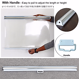 LXLZYXSF Clear Plastic Roller Shade for Supermarket Vegetables Display Cabinet/Commercial Refrigerated Upright Refrigerators, Counter Partition Blind with Handle (Size : W60cmxH150cm)