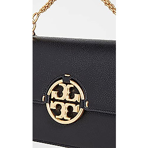 Tory Burch Women's Miller Metal Convertible Shoulder Bag, Black, One Size
