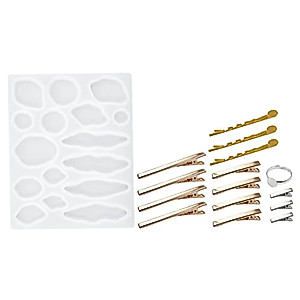 LIGHTAOTAO 1 Set Tray Mold Silicone Molds Resin Tray Mold Molds for Epoxy Resin Silicone Hairpin Molds Student Stationery Pendant Metal Simple Cake Mold Stencils for Crafts Hairpin Mold