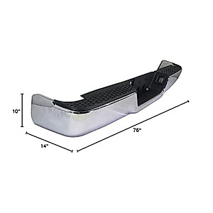 ACANII - For 2009-2018 Dodge Ram 1500 10-12 Ram 2500 3500 Truck Pickup Complete Chrome Steel Rear Step Bumper Assembly