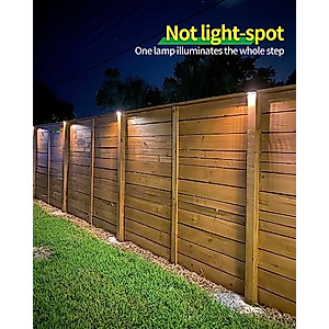JOFIOS Solar Deck Lights Outdoor, 7 Colors Solar Step Lights LED Waterproof Solar Pool Side Lights Fence Lights Stair Light for Railing, Deck, Patio,Yard (6 Pack)