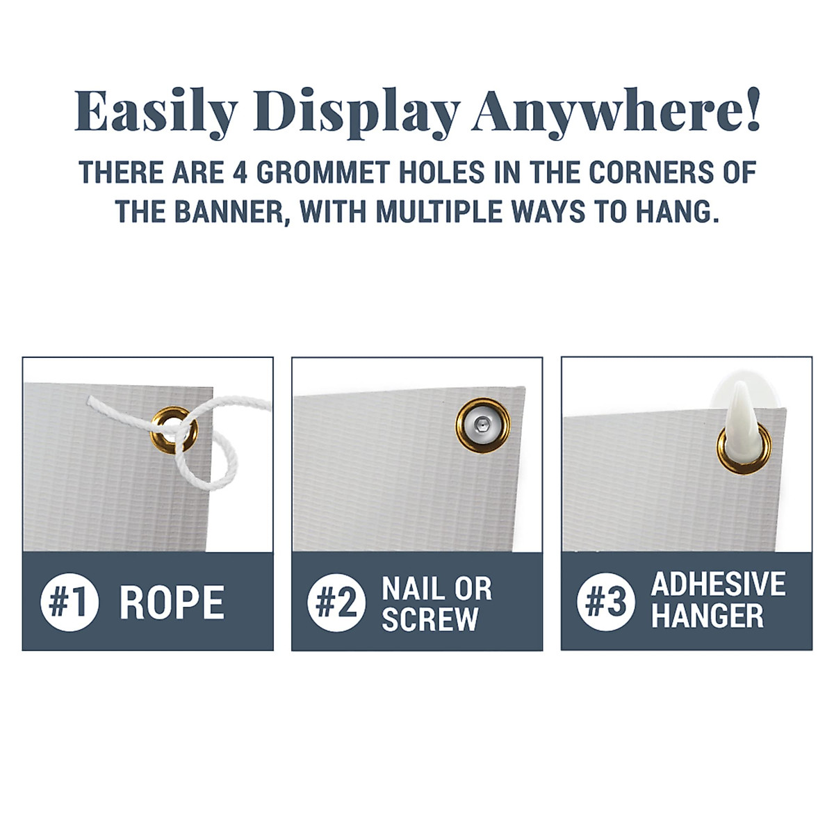 Let's Make Memories Personalized Celebration Photo Banner - White - 6ft Special Event Banner - For Any Occasion - Customize With Message and Photo