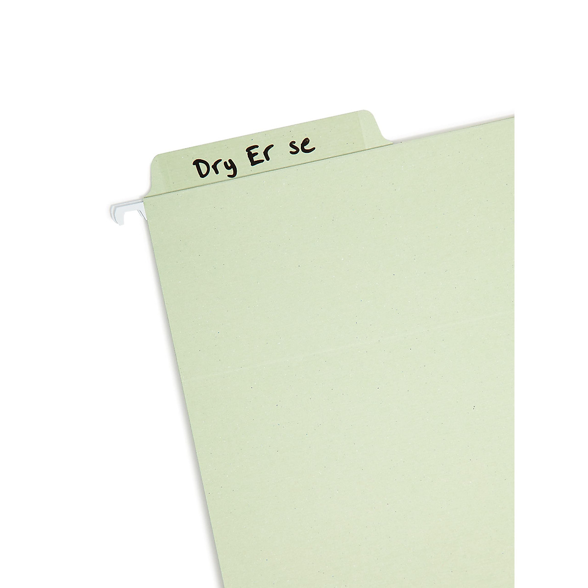 Smead Erasable FasTab Hanging File Folder, 1/3-Cut Built-in Tab, Letter Size, Moss, 20 per Box (64032)