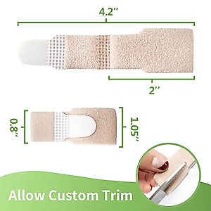 Niupiour Fabric Hammer Toe Wraps, 8 Pack of Toe Bandages Protectors, Toe Corrector for Overlapping Toes, Toe Splints for Crooked Toes, Curled Toes, Bent Toes and Broken Toes