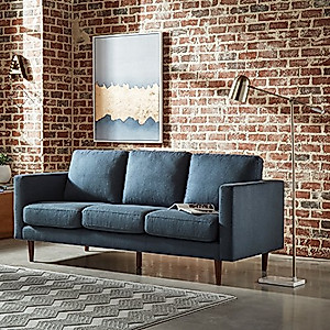 Amazon Brand – Rivet Revolve Modern Upholstered Sofa Couch, 80"W, Denim Blue
