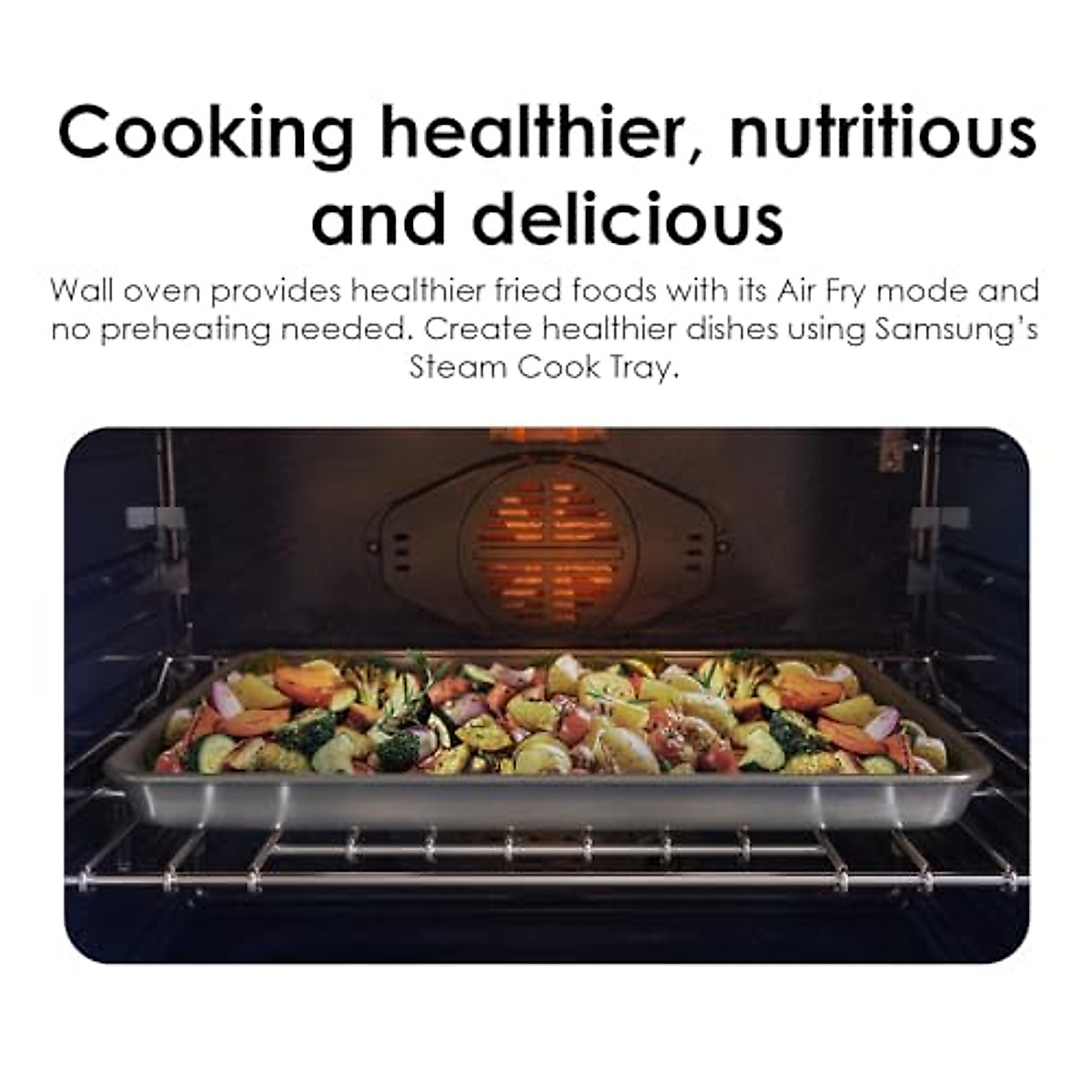 SAMSUNG Bespoke 30" Single Wall Oven with AI Pro Cooking Camera, Stainless Steel, NV51CG700SSRAA