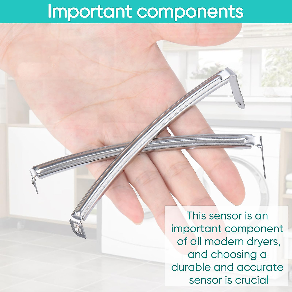 DC61-02627A Dryer Parts Dryer Replace for Samsung 2069516 Moisture Sensor Plate Bar for Samsung Replacement Part (2Pcs)