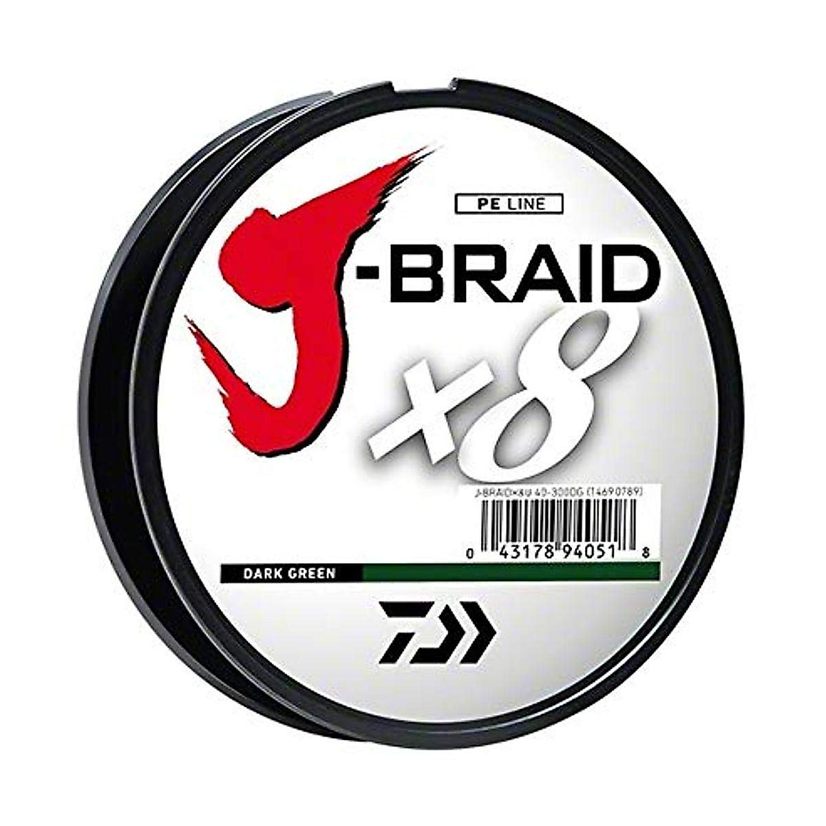 Daiwa J-BRAID GRAND 8X 300YDS FILLER SPOOL DARK GREEN