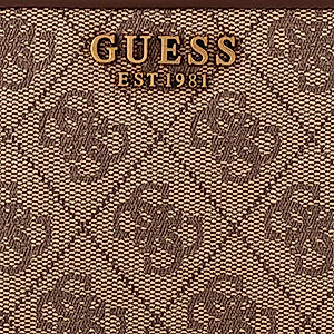 GUESS Izzy Small Zip Around Wallet, Latte Logo/Brown