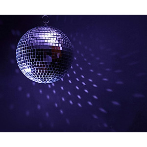 2 Pack 8" Mirror Disco Ball, Great for a Party or Dj Light Effect Christmas Decoration Accessories