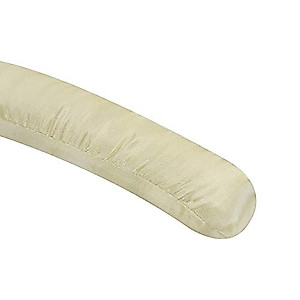 Set of 6 Pieces 15 Inch Length Ivory Smooth Satin Padded Bridal Cloth Hangers