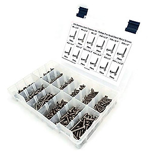 316 Stainless Steel Phillips Pan Head Sheet Metal Screw Assortment Kit Sizes #8 Through #14-326 Pieces