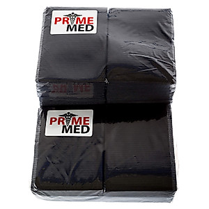 Waterproof Black Bibs for Dental or Tattoo - Thick & Absorbent Tray Pads (50 Count)