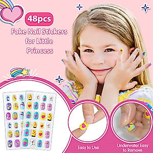 BATTOP Kids Nail Polish Set for Girls, Nail Art Kits with Nail Dryer & Glitter Pen, Quick Dry & Peel Off & Non-Toxic Nail Polish Birthday Gifts for Girls Ages 6 7 8 9 10 11 12