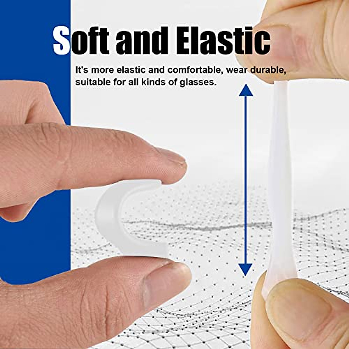 SMARTTOP Eyeglass Ear Grip - Soft Comfortable Anti-slip Holder, Silicone Ear Hook, Eye glass Temple Tips Sleeve Retainer for Sports Glasses, Sunglasses Presbyopia Reading Glasses