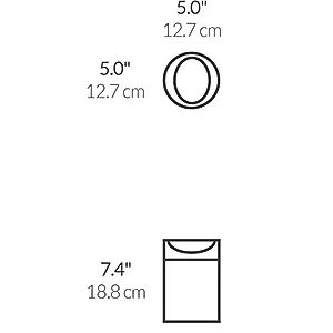 simplehuman Mini Countertop Trash Can, 1.5 Liter / 0.4 Gallon, White Steel