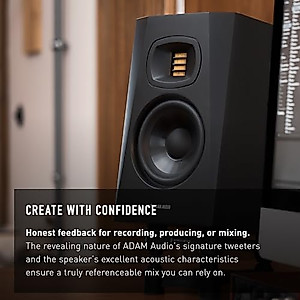 ADAM Audio T5V Studio Monitor for recording, mixing and mastering, Studio Quality Sound (Single)