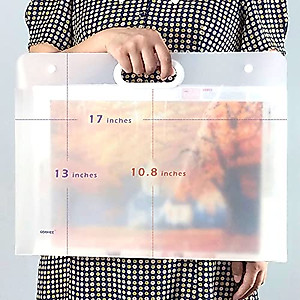 GOOHEE Art Portfolio Folder for Artwork 17 x 13 inches- with Stiff Sides, Solid Enough - Premium Diamond Painting Storage Containers - Large Poster Storage Containers (17Wx13H)