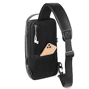 Konelia Anti-Theft Sling Chest Bag Backpack Waterproof Crossbody Shoulder Bag Travel Casual Daypack with USB Charge Port