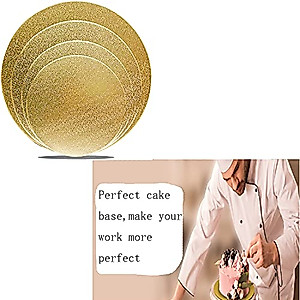 8 Pack Golden Cake BoardsRound Cake Circles 6, 8, 10, 12 Inch Cake Base Cardboard, 2 of Each Size Set for Baking Cake