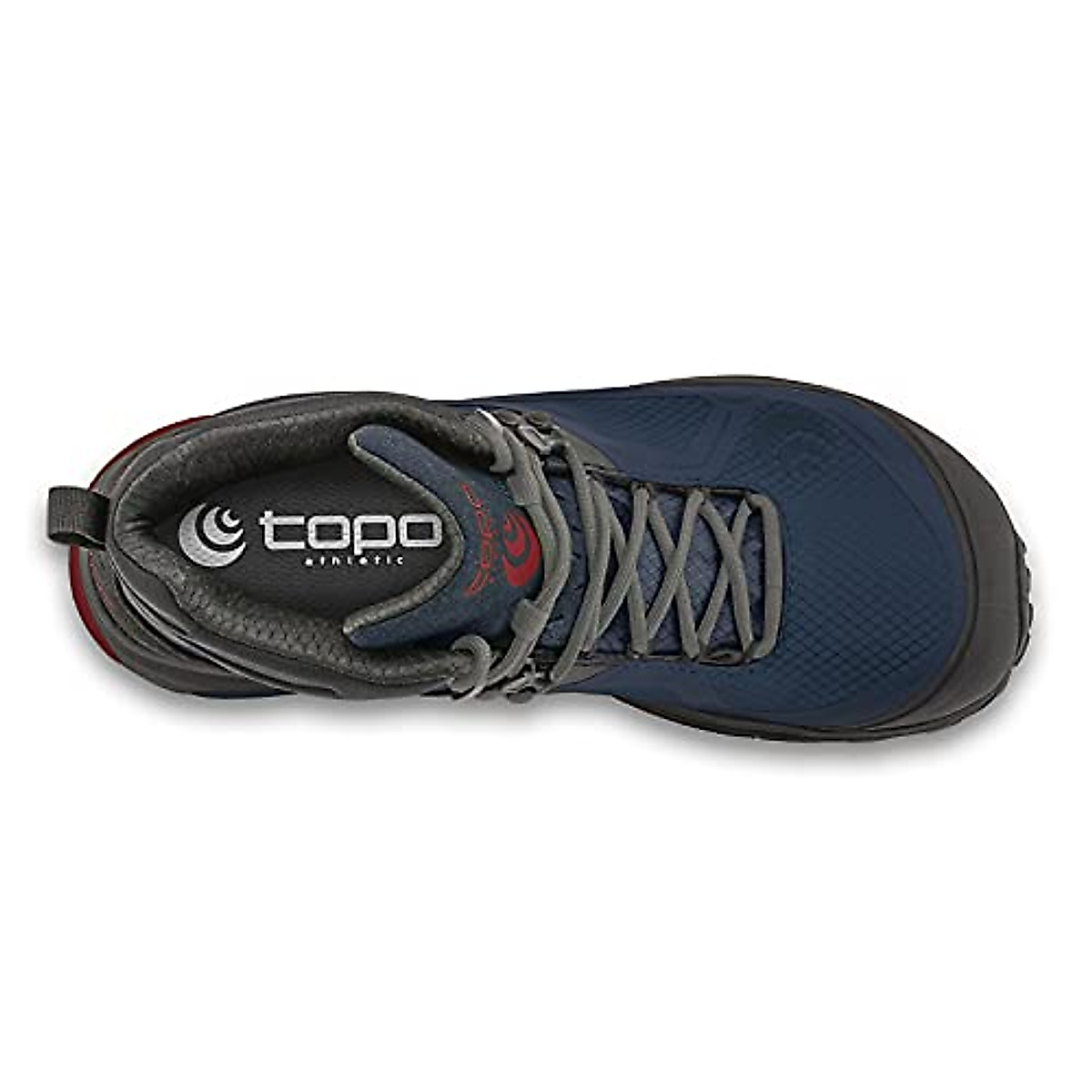 Topo Athletic Men's Trailventure Comfortable Cushioned Durable 5MM Drop Trail Running Shoes, Athletic Shoes for Speed Hiking, Navy/Red, Size 12