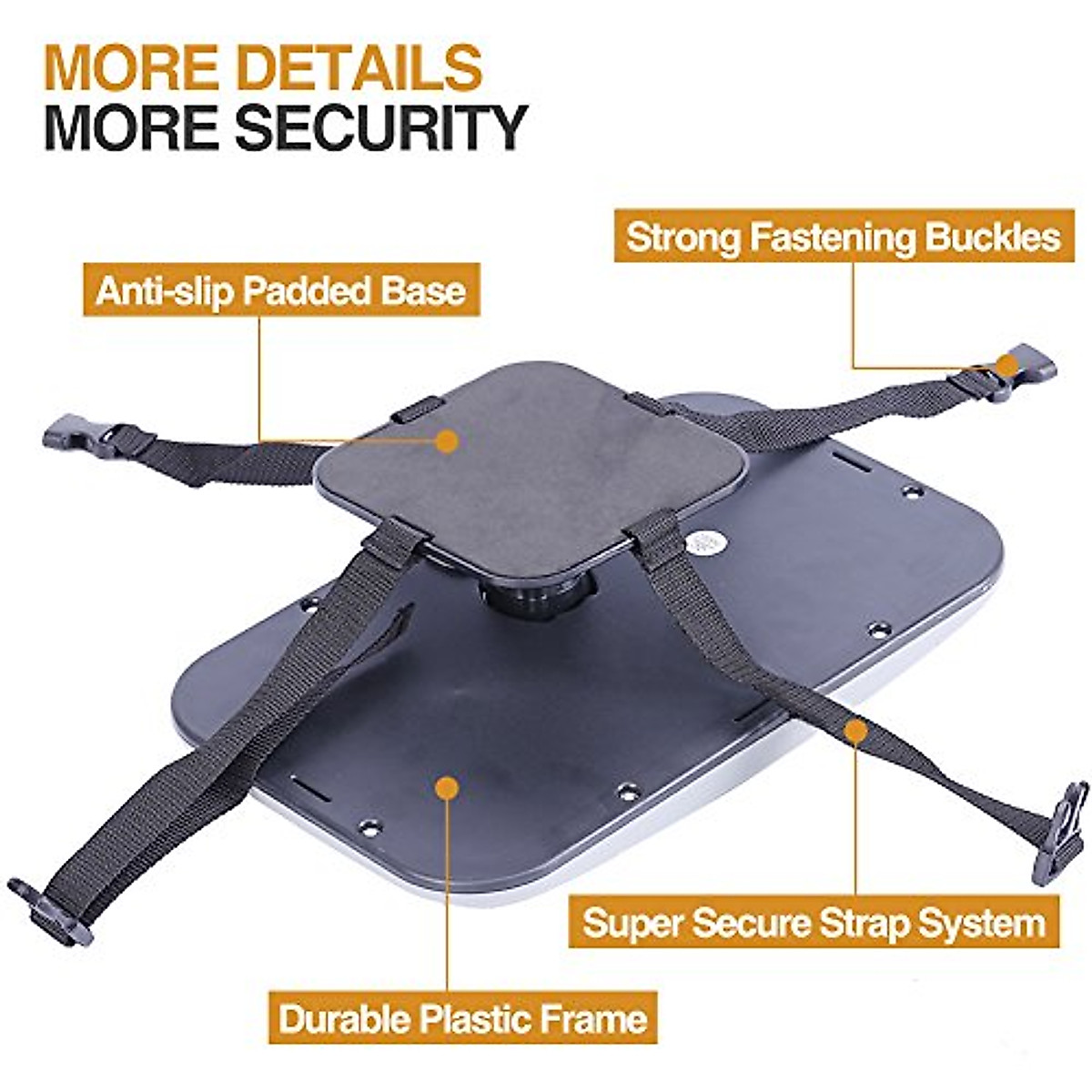 Innokids Baby Car Mirror for View Infant in Rear Facing Back Seat with Clear View Convex Shatterproof Glass (Black)