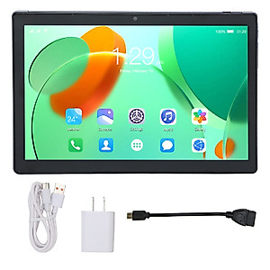 Vikye 10.1 Inch Tablet, 1960x1080 FHD Screen Octa Core CPU 4G LTE Tablet 8GB RAM 256GB ROM 7000mAh Dual Camera 3 Card Slots (US Plug)