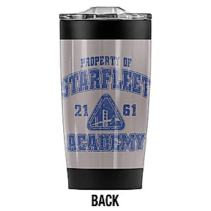 Star Trek Old School Athletic Starfleet Academy Stainless Steel Tumbler 20 oz Coffee Travel Mug/Cup, Vacuum Insulated & Double Wall with Leakproof Sliding Lid | Great for Hot Drinks and Cold Beverages