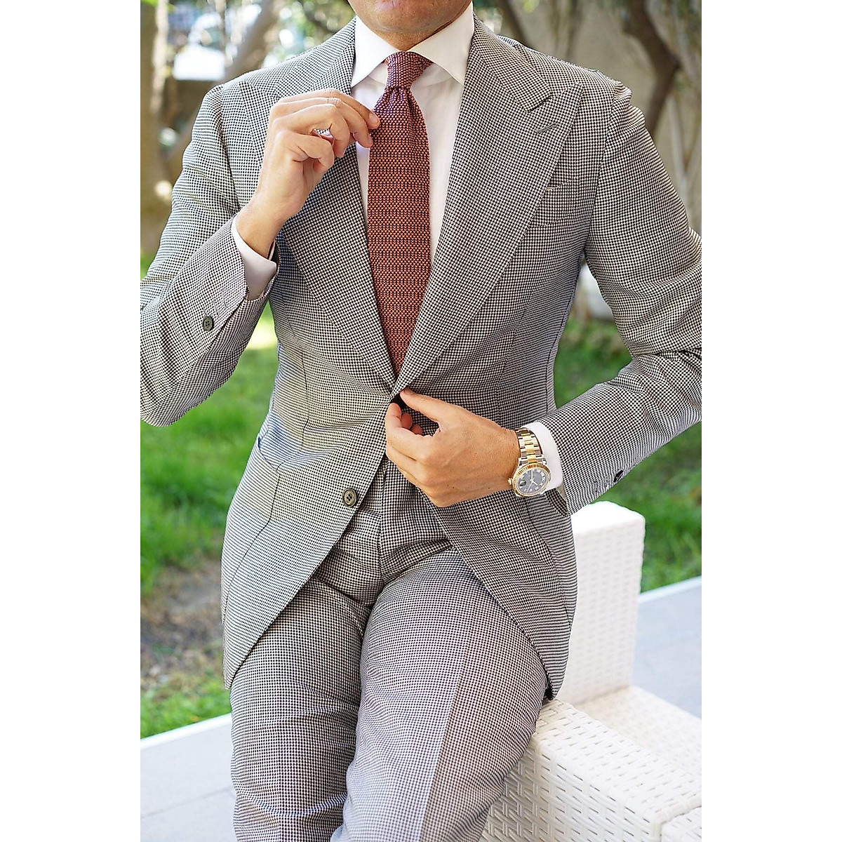 Marrakesh Knitted Tie Orange Marrakesh Knitted Tie