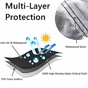 Outdoor Loveseat Sofa Cover 3 Seater Waterproof Patio Bench Cover 64" L x 26" W x 35" H, Black