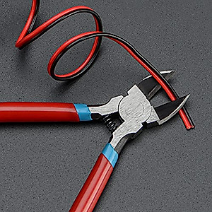 iCrimp PL2100 Diagonal Flush Cutter, 5-Inch Side Cutting Pliers, Electronics Pliers with Pointed Nose for Reeled Terminals, Soft Wires, Electronics, Jewelry Making, Zip Tes, Plastic