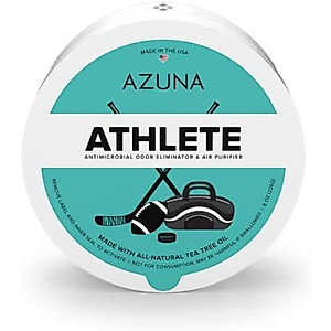 Azuna All-Natural Odor Remover Gel, Large Gym Bag | Air Purifier with Tea Tree Oil | Plant-Based & Long Lasting | For Smoke, Pet Odor & Strong Odors | Athlete, 8 oz.