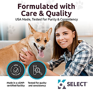 K9 Select Concentrated Flaxseed Lignans for Dogs, 20mg 90 Tablets, Flax Seed Natural Tablets, Peanut Butter Flavored Chewable Tablets, Natural Flaxseed Lignans for Dogs, Flax Impove Dog's Coat