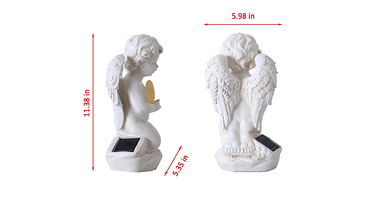 Solar Cherub Angel Light - Garden Decor & Remembrance Gift