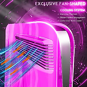 SIKEMAY PS5 Cover Plates for Playstation 5 Console Disc Edition, PS5 Accessories Face plates Side Shell with Cooling Fan Vents, Hard Shockproof Protective Custom Dust Skin Covers Case (Plating Purple)