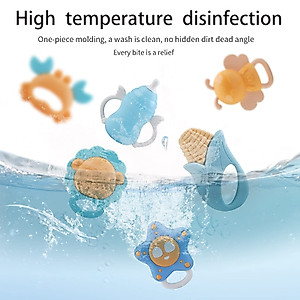 Baby Teething Toys 12 pcs Baby Teething Chew Toys - High Temperature Steriliz Soft Rubber Baby Teether