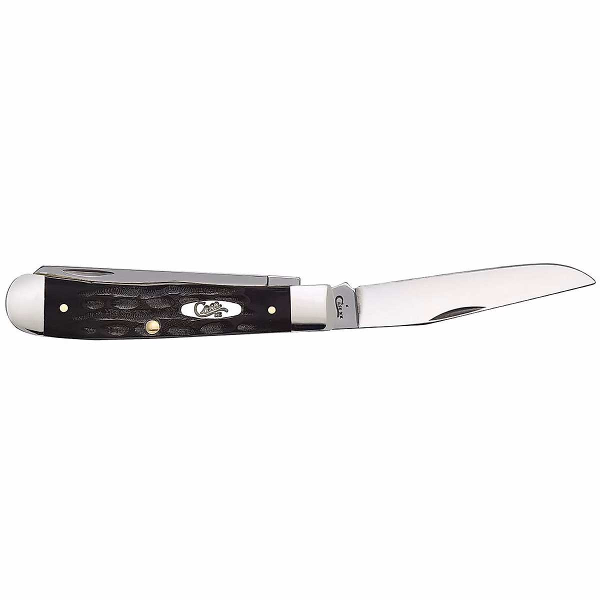 Case WR XX Pocket Knife Jigged Buffalo Horn Trapper Item #65010 - (Bh254 SS) - Length Closed: 4 1/8 Inches