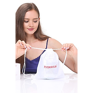 RVDKBULB Compact Silicone Douche Bag, Reusable Travel Douche Kit, 11 Fl Oz Capacity, White