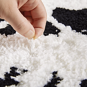 Jack Skellington Halloween Round Bathroom Rugs Mat 2ft, Non-Slip Machine Washable Soft Absorbent Shaggy Bath Rug The Nightmare Before Christmas Spooky Creepy Cute Halloween Bathroom Shower Floor Mat