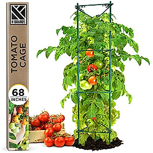 K-Brands Tomato Cage – Premium Tomato Plant Stakes Support Cages Trellis for Garden and Pots (Upto 68 Inches Tall)