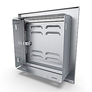 SUNSTONE BA-VSDL12 Signature Series Beveled Frame Access, Grill, Outdoor Cooking Doors, Stainless stel