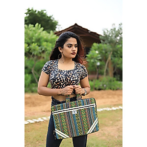 Laptop Bag Case Expandable Computer Bag Slim Briefcase Lightweight Casual School Foam Padded Laptop Case for Devices Up To 17 (Green)