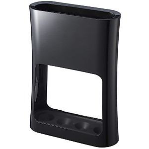 Yamazaki Home Oval Umbrella Stand - Holder for Umbrellas & Walking Canes ABS Plastic One Size Black