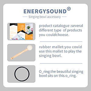 ENERGYSOUND 432Hz Perfect Pitch D Note Sacral Chakra Orange Colored Quartz Crystal Singing Bowl 11 inch