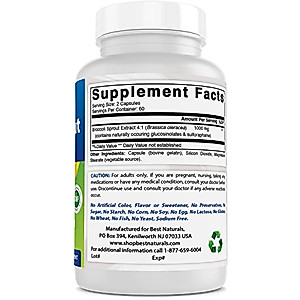 Best Naturals Broccoli Sprouts Extract, 1000 mg, 120 Count