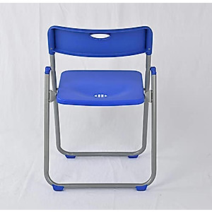Yosogo Ergonomic Compact Portable Steel Frame Plastic Foldable Chair for Home, Restaurant, Student and Office (Blue)