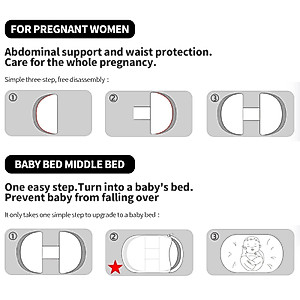 Busarilar Pregnancy Pillows for Sleeping, Maternity, Pregnancy Body Pillow Support for Back, Legs, Belly, HIPS of Pregnant Women, Detachable and Adjustable with Pillow Cover (Green, Small)