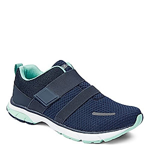 Vionic Women's Drift Milan Slip-On Adjustable Strap Leisure Sneakers- Supportive Walking Shoes That Include Three-Zone Comfort with Orthotic Insole Arch Support, Sneakers for Women Navy 6 Medium US