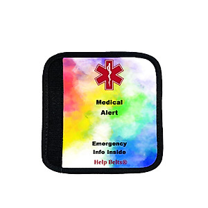 General Medical Alert Help Belt 6” Child Size Medical Alert Seat Belt Cover with Inside Pocket, Medical Form and Online Fillable Forms (Cloud)…